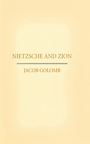 Nietzsche and Zion by Jacob Golomb | Hardcover | Cornell University Press